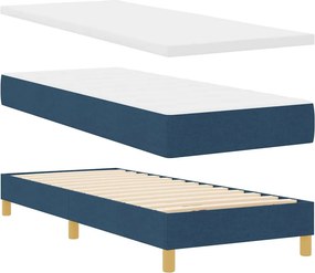 Postel s boxspringem s čelo Modrá 80 x 200 cm textil 3340247