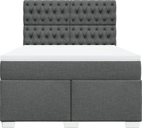 Box spring postel s matrací tmavě šedý 140 x 190 cm textil 3290491