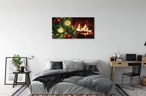 Obrazy na plátně Ozdoby pobočky ohniště 100x50 cm
