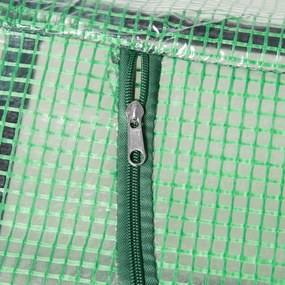 Outsunny skleník s oknem, PE skleník 180x60x60cm, skleník na rajčata a chladicí rám v zelené barvě pro zahradu a balkon | Aosom.de