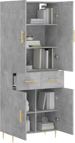 Skříň highboard betonově šedá 69,5x34x180 cm kompozitní dřevo 3198141