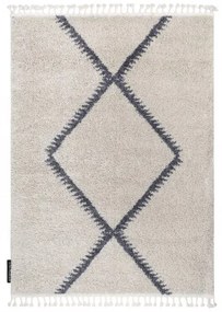 Kusový shaggy koberec BERBER MEKNES krémový