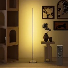 HOMCOM LED stojací lampa do obývacího pokoje s nastavitelnou barevnou teplotou pro ložnici, kancelář, 20 x 150 cm