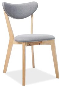 Jídelní židle Belkis (šedá + dub). 1049994