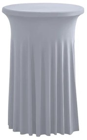 Elastický ubrus SKIRTING na koktejlový bistro stůl 80 cm VÍCE BAREV Barva ubrusu: SVĚTLE ŠEDÁ / SILVER