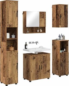 Sada koupelnového nábytku 5 ks Staré dřevo 61 x 35 x 64 cm 3392991
