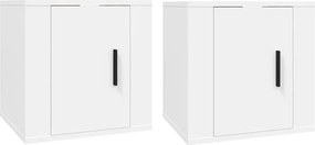 vidaXL Nástěnné TV skříňky 2 ks 40 x 34,5 x 40 cm [816643] Barva: Bílá