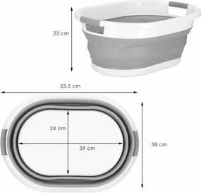 Skládací koš s uchy 24l SPRINGOS HA5108