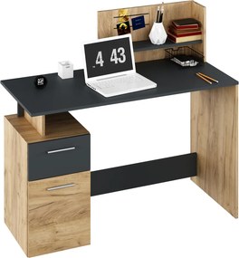 PC stůl, dub artisan/grafit, PLATON NEW