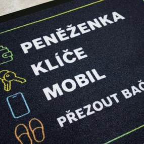 Mercury Flooring, Rohožka Checklist 40x60 cm - na ven i na doma, 40x60, černá