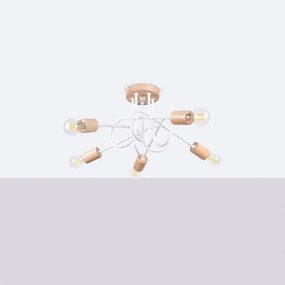 Sollux Lighting Lustr EMBER 5 bílý