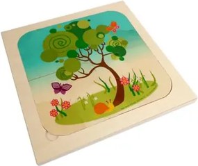 Hess Dřevěné puzzle roční období / od 3 let