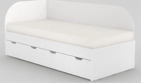Dřevona - Elitte Dětská postel REA GARY 90x200 s úložným prostorem, levá, BÍLÁ
