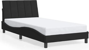 Rám postele bez matrace Hanko černý 100 x 200 cm samet 3207833