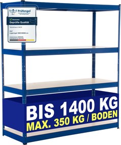 Skladový regál 160x60x180 cm – modrá