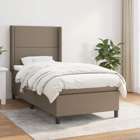vidaXL Box spring postel s matrací 90x200 cm textil [3131326] Barva: krémová