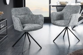 Designová otočná židle Rahiq šedá