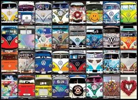 EUROGRAPHICS Puzzle VW Cool Faces / 1000 dílků / 67,63 x 48,89 cm