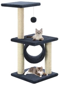 Škrabadlo pro kočky se sisalovými sloupky 65 cm tmavě modré 170550