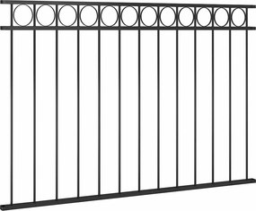 Plotový panel ASSEN ocelový 163x100 cm černý 146317