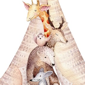 Malvis ® Obraz Malovaná zvířátka Velikost (šířka x výška): 120x120 cm