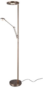 TRIO 424210304 BARRIE stojací lampa dotyková LED D300mm 32W/4000lm, 6W/600lm 2700-3350-4000K staromosazní, stmívatelné Stojanové lampy