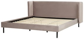 Sametová postel 180 x 200 cm taupe ARETTE Beliani