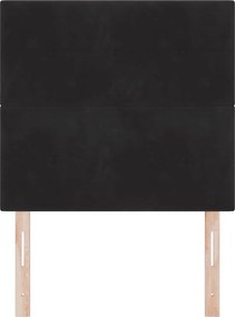Čelo postele Černý 90 cm samet 3337804