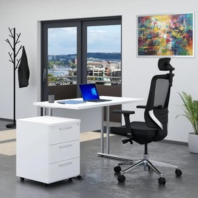 Sestava kancelářského nábytku Visio 1, 120 cm, bílá