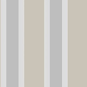 Šedo-béžová vliesová tapeta s  pruhy, 28873, Thema, Cristiana Masi by Parato