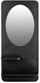 OnaDnes -20% White Label Černé kovové závěsné zrcadlo WLL Pascal L