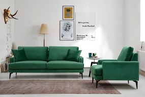 3-místná pohovka Papira 205 cm zelená