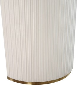 Jídelní stůl Modig 180 cm eko kůže ecru/mramor