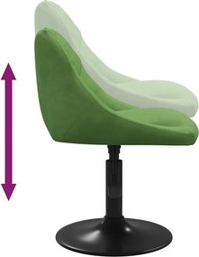 Barová židle světle zelená samet 335318