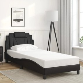 Rám postele Viana bez matrace černý 90x190 cm umělá kůže 3208061