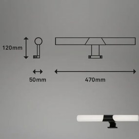 Briloner 3113-115 - LED Koupelnové osvětlení zrcadla LED/12W/230V IP44 černá