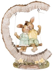 Velikonoční dekorace králíci na houpačce - 13*7*16 cm
