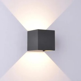 Venkovní nástěnné LED svítidlo MANTRA DAVOS tmavě šedá 3000K IP54 2x6W stmívatelné