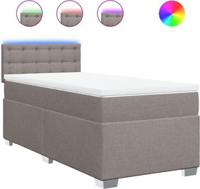 Box spring postel s matrací taupe 80x200 cm textil 3288033