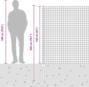 Euro plot s pilotem 10 x 1,6 m Pozinkovaná ocel Stříbrná 3336151