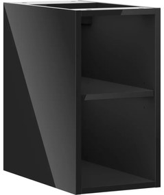 Mexen Box-A otevřená skříňka s policí 25 cm, černý lesk - 91AX2-0250-470-0-70