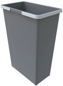 Plastový koš Elletipi s rukojeťmi Cover BIG XL,35 L, šedý, 53 x 22,5 x 37 cm