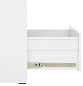 Kancelářská skříň bílá 46 x 62 x 133 cm ocel,  336278