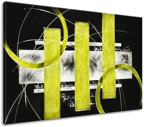 Gario Ručně malovaný obraz Žluté linie Rozměry: 120 x 80 cm