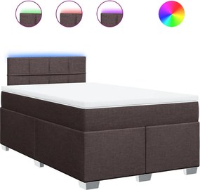 Box spring postel s matrací tmavě hnědá 120x190 cm textil 3288130