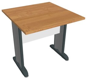 Stůl jednací rovný 80 cm - Hobis Cross CJ 800 Dekor stolové desky: olše, Dekor lamino podnože: bílá, Barva nohou: černá