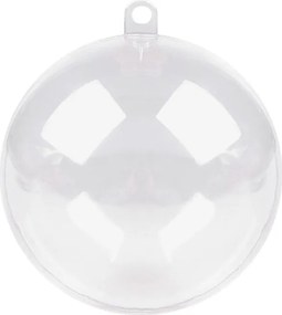 LADO Plastová koule Ø8,5 cm dvoudílná Varianta: 1 transparent, Balení: 12 ks