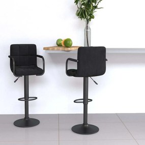 vidaXL Barové židle 2 ks samet [334657] Barva: Černá