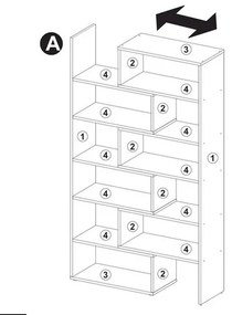 Variabilní regál Calvia, bílá