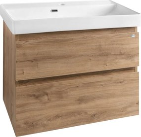 Aqualine Altair - Umyvadlová skříňka 76x60x37 cm, dub emporio AI388